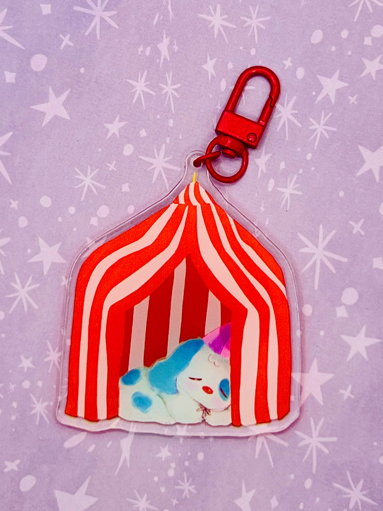 Bloo Circus Dog Keychain – MarDeLunaArts