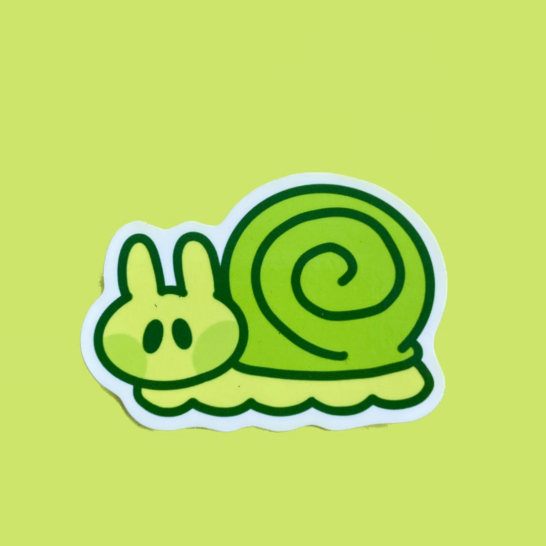 Green Snail Sticker – MarDeLunaArts