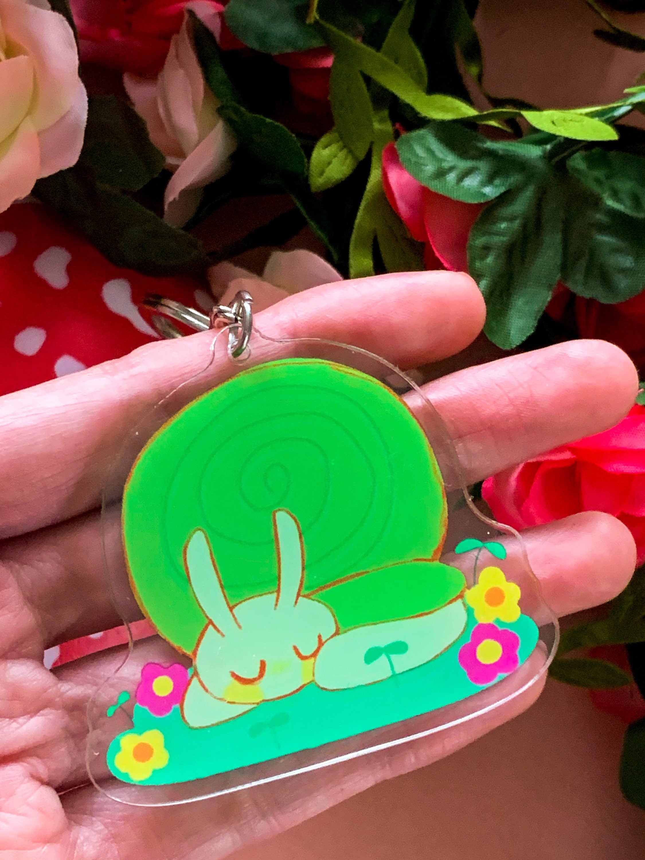 Sleepy Snail Keychain – MarDeLunaArts