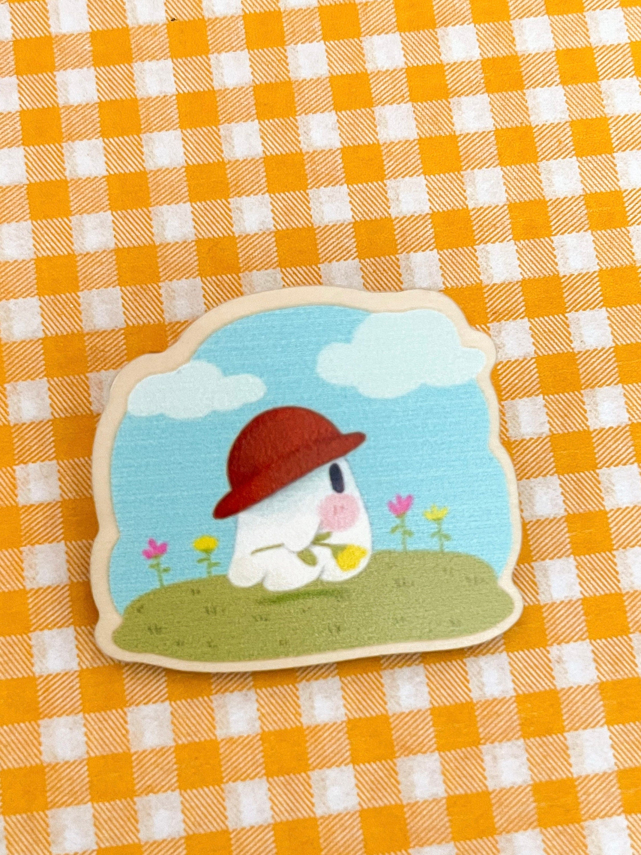 Ghostie Stroll Wooden Pin – MarDeLunaArts